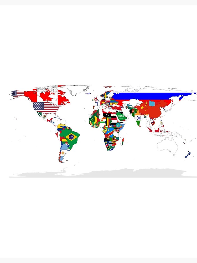 World Political Map Creative Design Premium Matte Vertical Poster sold ...