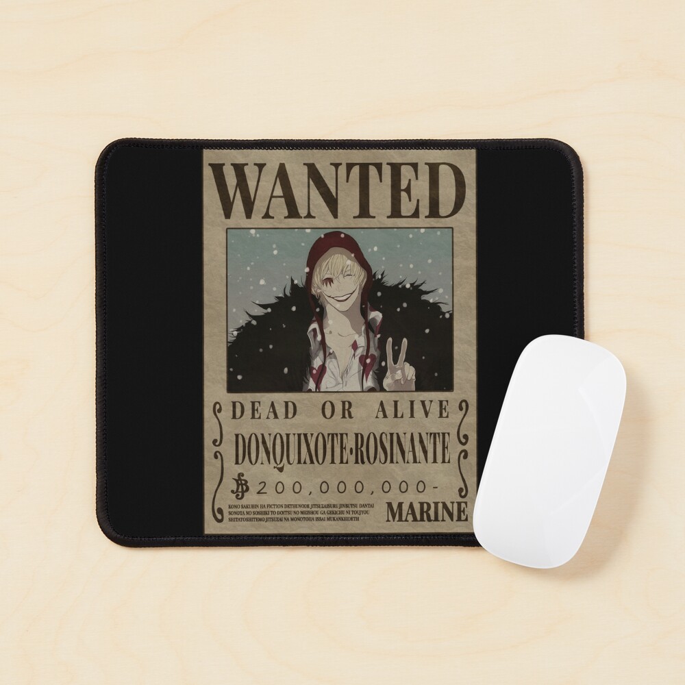 "Donquixote Rosinante Wanted One Piece Corazon Bounty Poster" Art Print ...