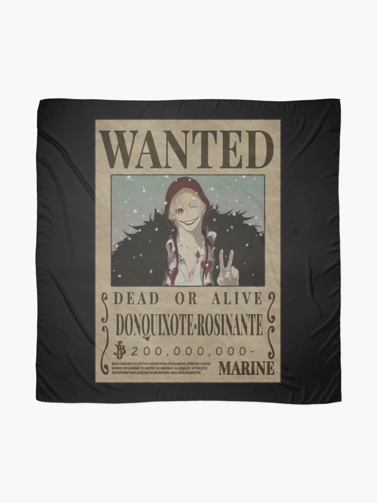 Pañuelo for Sale con la obra «Donquixote Rosinante Wanted One Piece ...