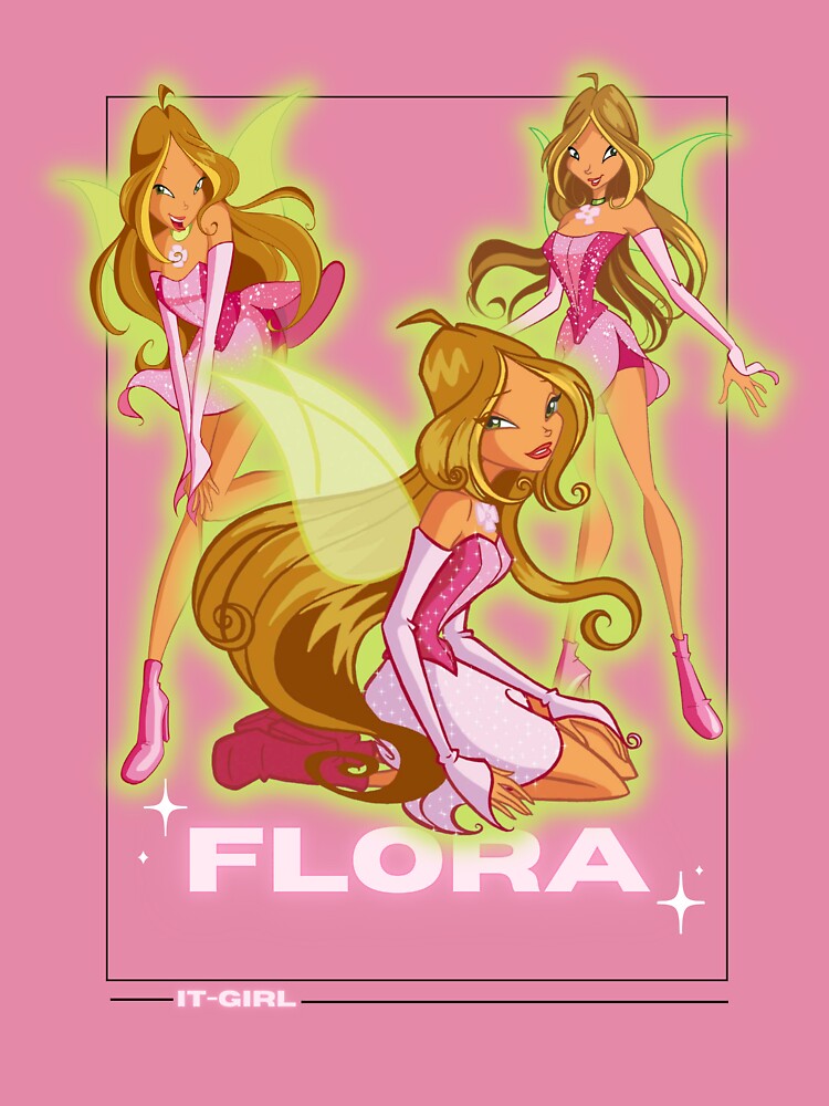 "Flora-Winx club pink aesthetic poster" Sticker for Sale by skaayy ...