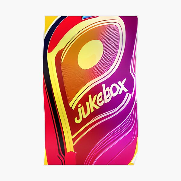 "Red Jukebox" Poster for Sale by TatBreeze | Redbubble