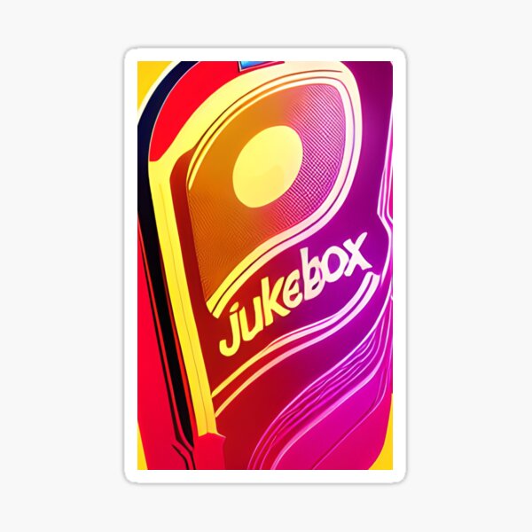 "Red Jukebox" Sticker for Sale by TatBreeze | Redbubble