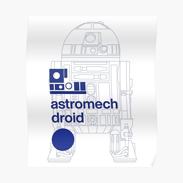 "astromech droid - robot modern design" Poster for Sale by sub88 ...