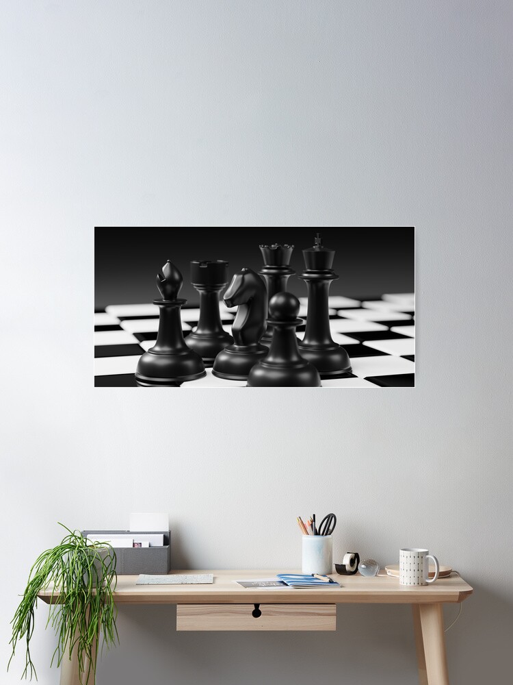 "Modern Chess Set " Poster for Sale by אבישי דרניס | Redbubble