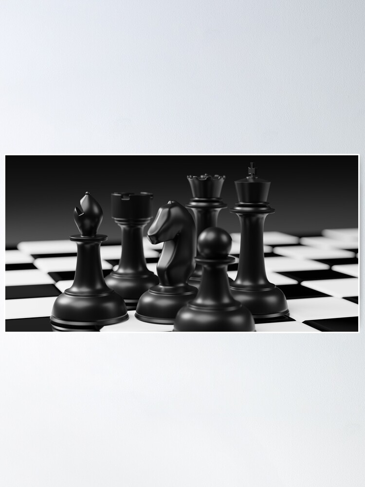 "Modern Chess Set " Poster for Sale by אבישי דרניס | Redbubble