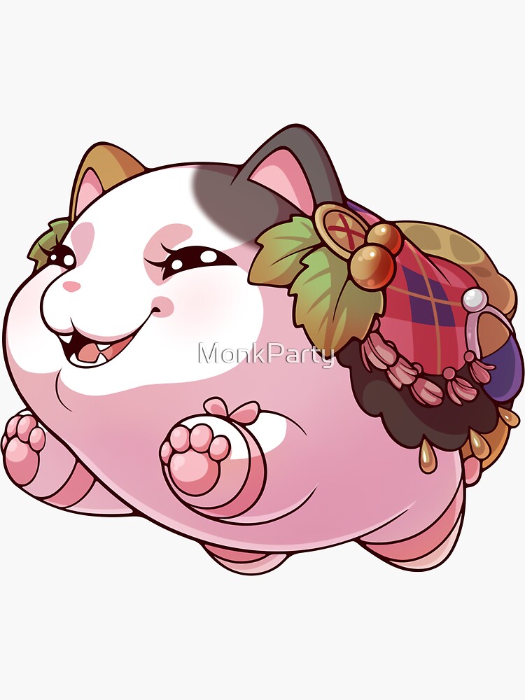 "FFXIV || Fat Cat Mount" Sticker for Sale by MonkParty | Redbubble