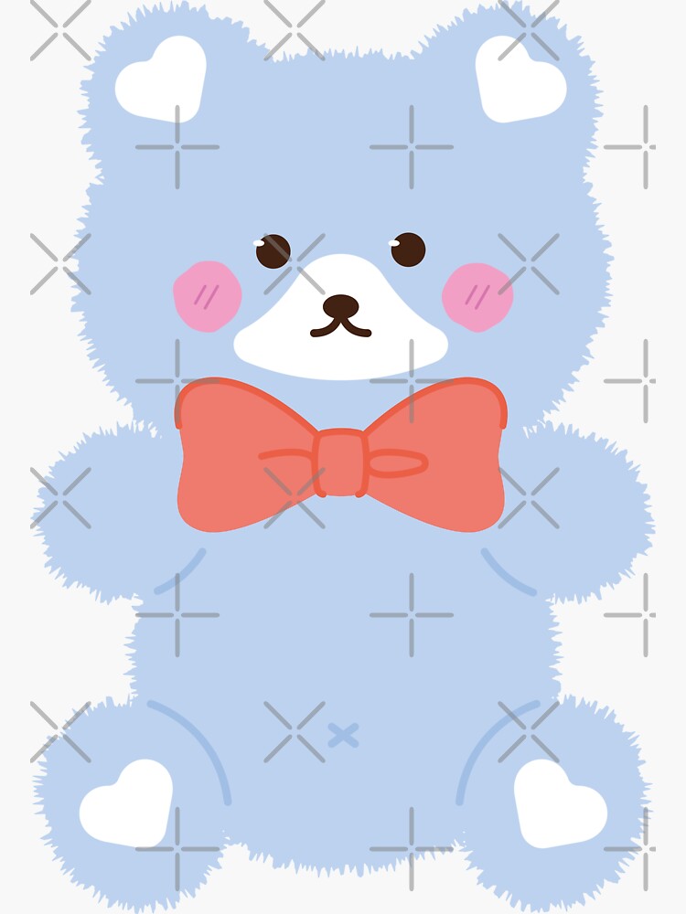 "Cute Blue Bear" Sticker for Sale by ophiiuchus | Redbubble