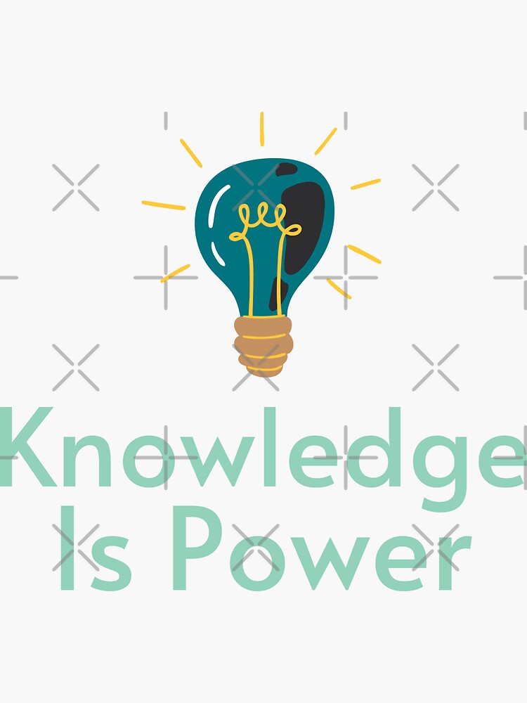 "Educational Knowledge is Power " Sticker for Sale by SyedKazmi | Redbubble