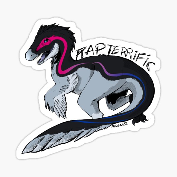 "Subtle pride raptor - Bi" Sticker for Sale by AidenHighope | Redbubble