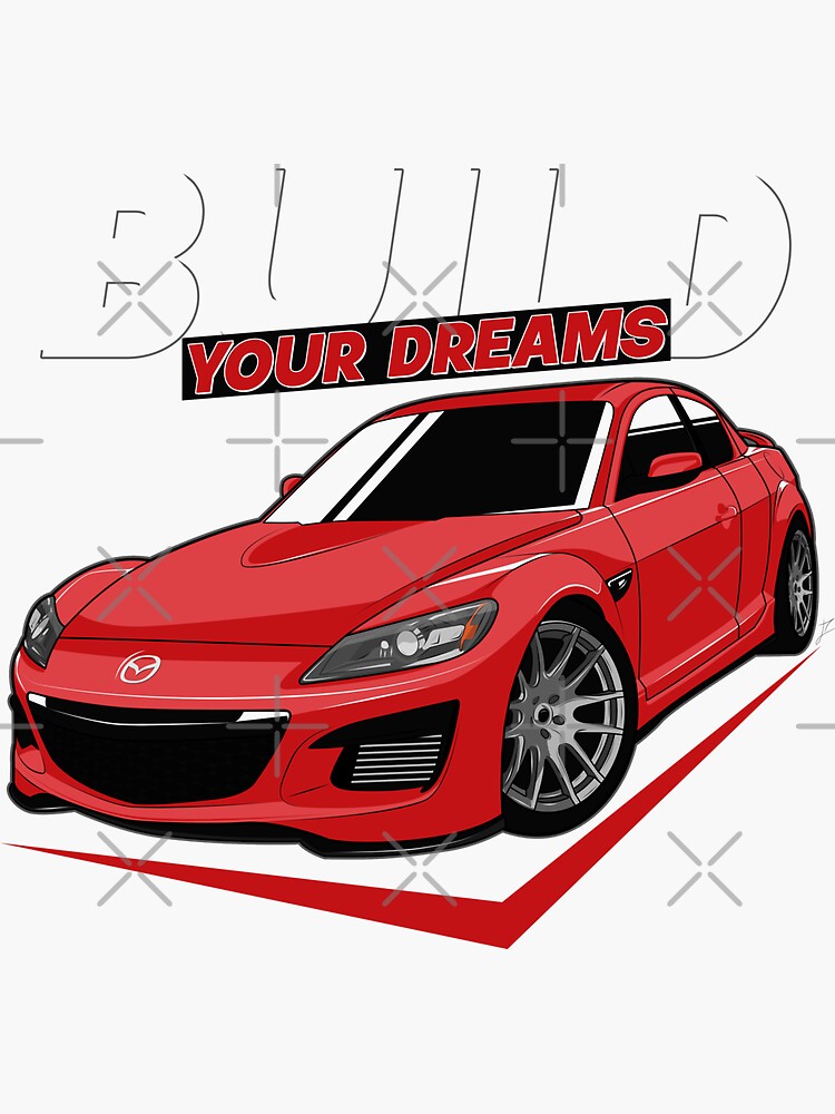"Mazda RX8 R3 JDM" Sticker for Sale by IchigoDesign | Redbubble
