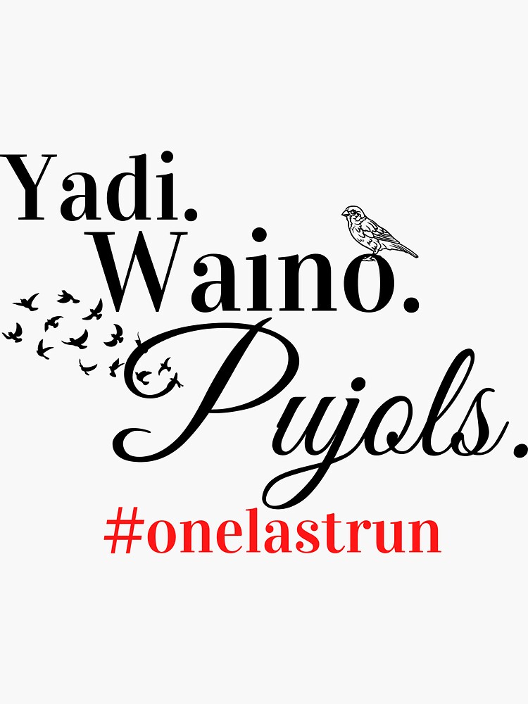 "Yadi Waino Pujols Premium Essential T-Shirt" Sticker for Sale by ...