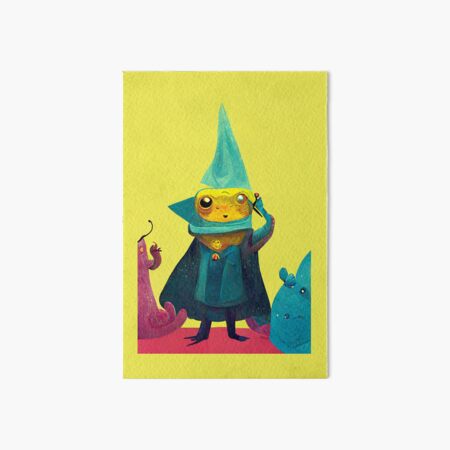 "Lottie the Newbie Frog Wizard AI Art" Art Board Print for Sale by ...