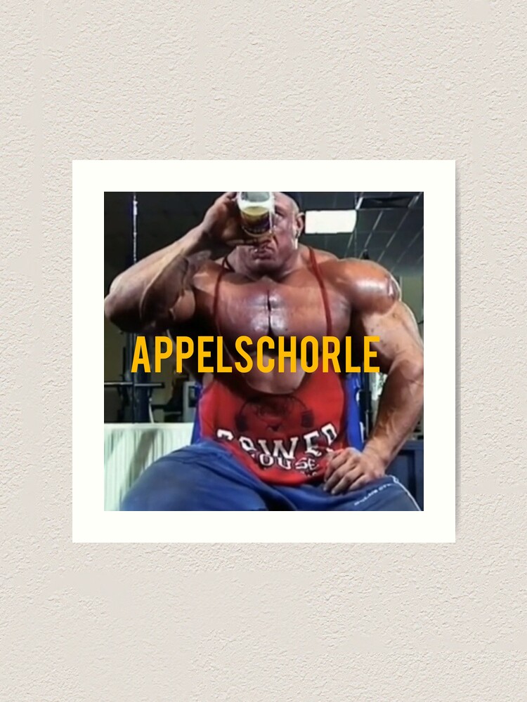 "Markus Rühl Bodybuilding Appelschorle Abbelschorle Meme Sticker" Art ...
