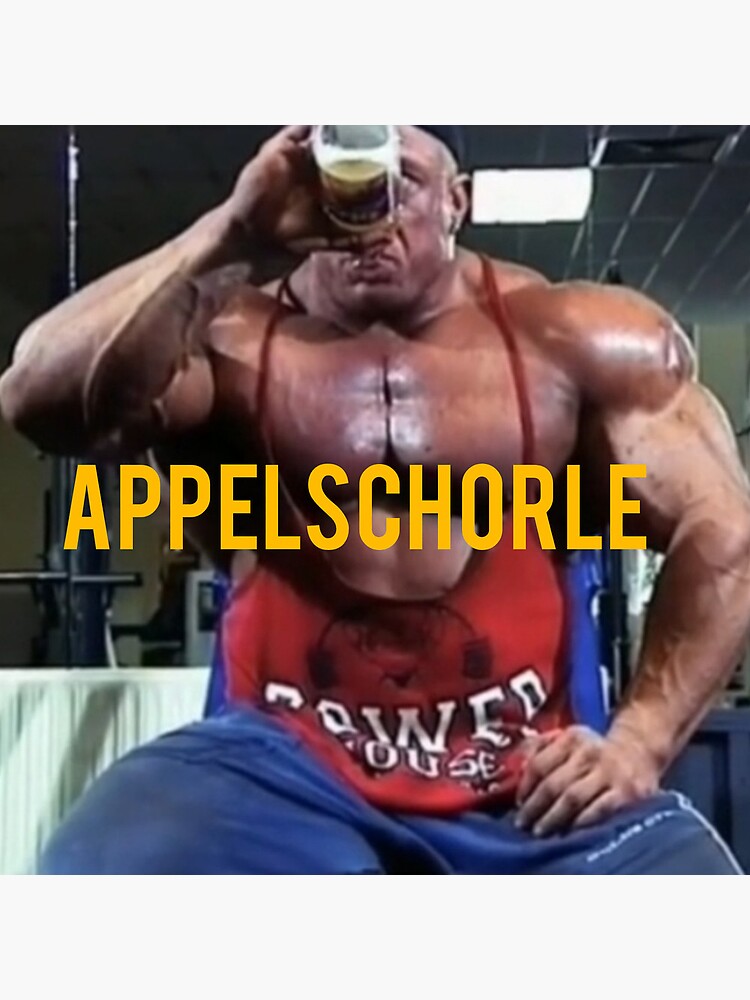 Markus Rühl Bodybuilding Appelschorle Abbelschorle Meme Sticker Art Print For Sale By