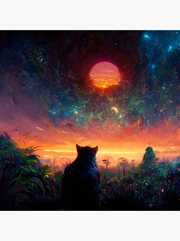 "Cosmo Kitty" Sticker for Sale by Aidreamartist | Redbubble