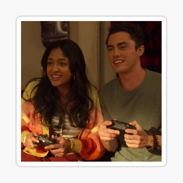 "Devi and Paxton - Funny never have i ever" Sticker for Sale by ...