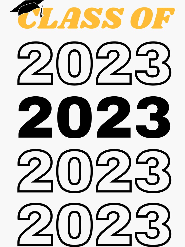 "Class Of 2023" Sticker for Sale by dugitaldevar | Redbubble