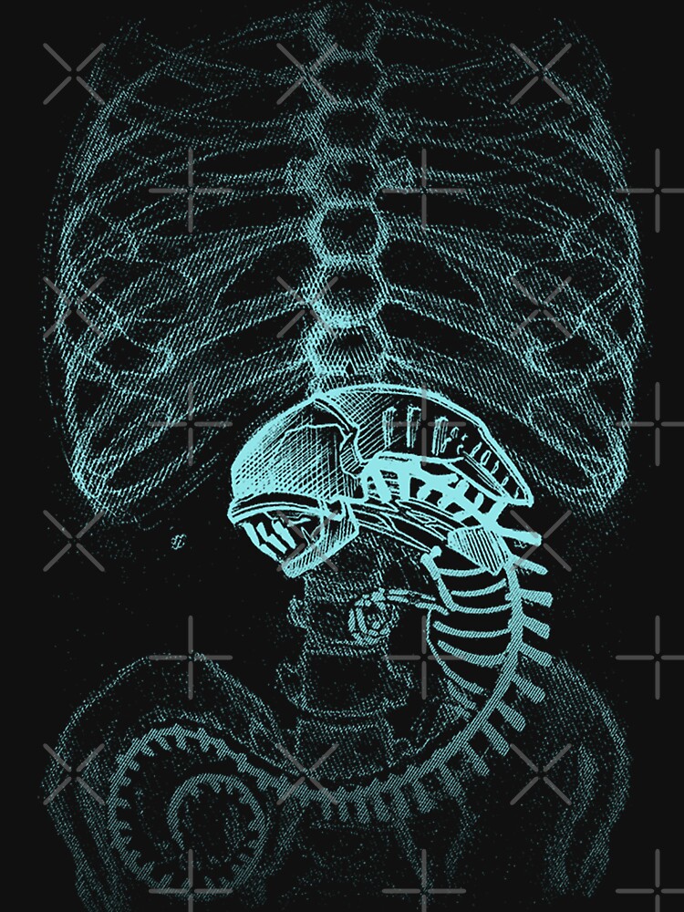 "Alien Radiography, X-Ray" T-shirt for Sale by camikaze-es | Redbubble ...