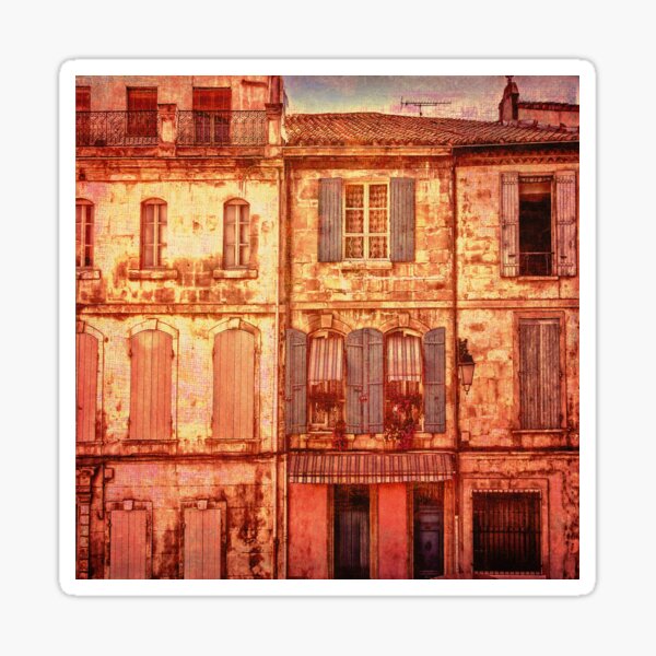 "The Old Neighborhood, Retro Grunge Apartment Buildings" Sticker for ...