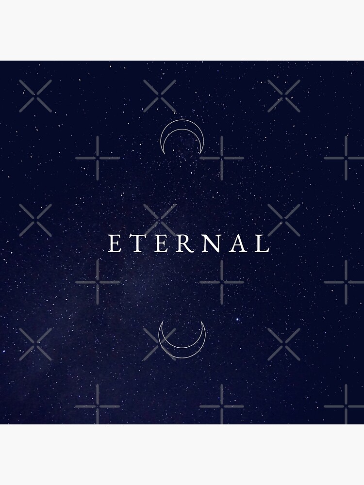 "Eternal with moons and stary background" Sticker for Sale by ...