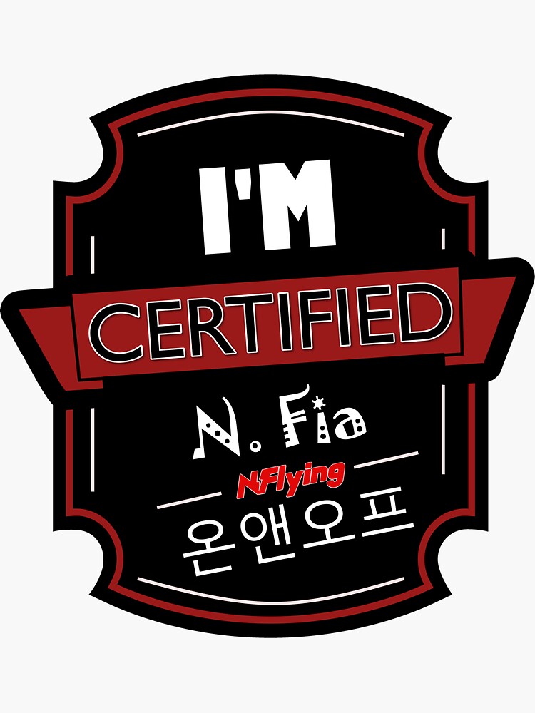 "Certified N.FLYING N.FIA" Sticker for Sale by lights-on | Redbubble