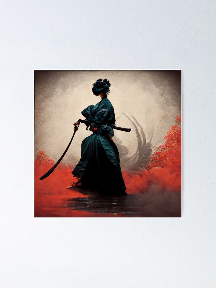 "Faceless Female Samurai" Poster for Sale by evolvedrevolver | Redbubble
