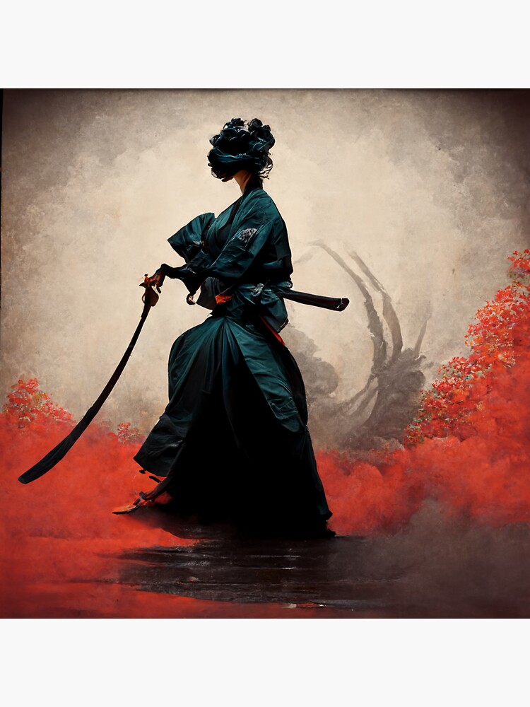 "Faceless Female Samurai" Sticker for Sale by evolvedrevolver | Redbubble