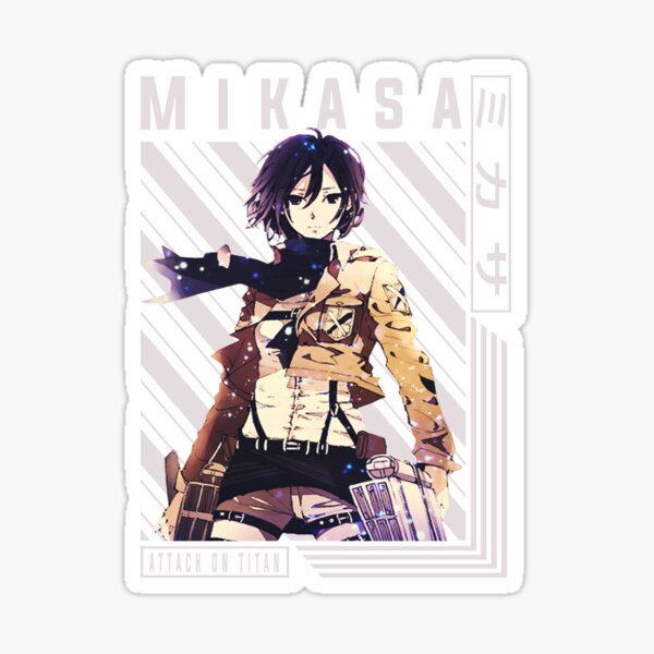 "mikasa - Attack on Titan" Sticker for Sale by Elyonkoo | Redbubble