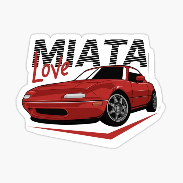 "Mazda Miata MX5 Love" Sticker for Sale by IchigoDesign | Redbubble