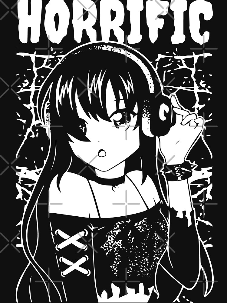 "Dark anime girl horrific design" T-shirt for Sale by Palteeshop ...