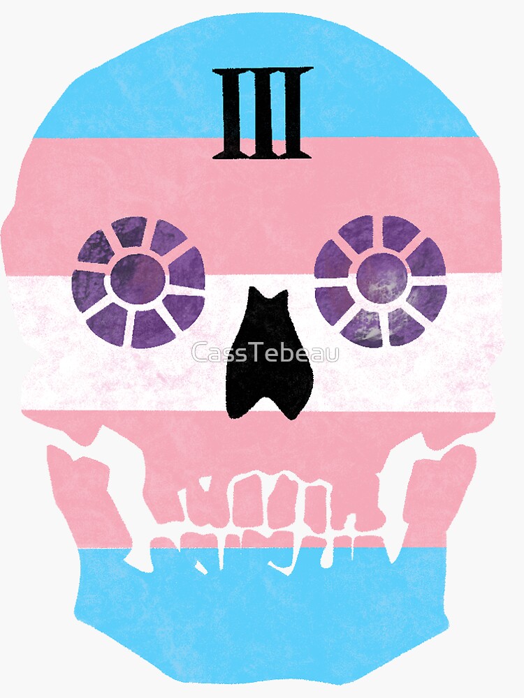 "Third House (Trans Flag)" Sticker for Sale by CassTebeau | Redbubble