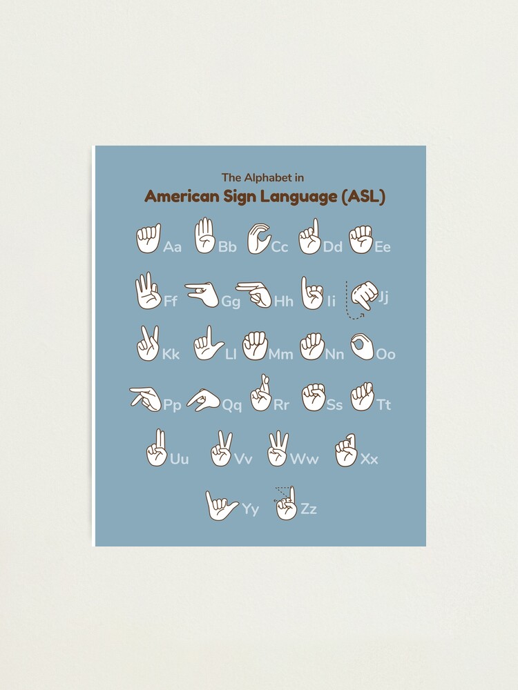 Lámina fotográfica « el alfabeto en lenguaje de señas americano asl ...