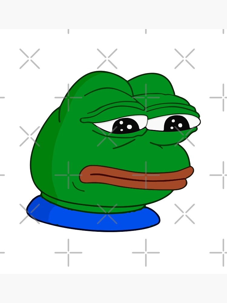 "Sad Pepe Emote Pepe The Frog" Poster for Sale by sayedmossad | Redbubble