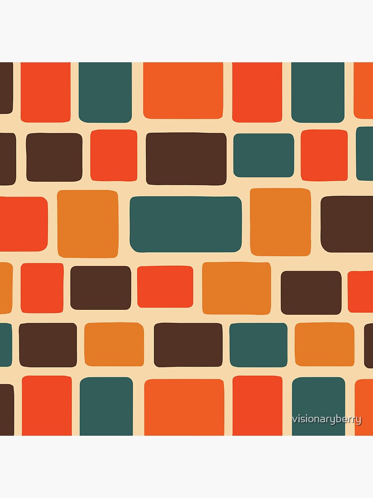 "Mid Century Modern Square Pattern" Sticker for Sale by visionaryberry ...