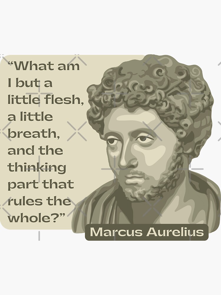 "Marcus Aurelius Portrait and Quote" Sticker for Sale by ...