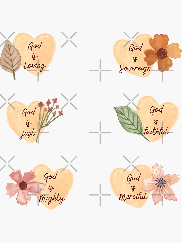 "Attributes of God" Sticker for Sale by Unlocked-Art | Redbubble