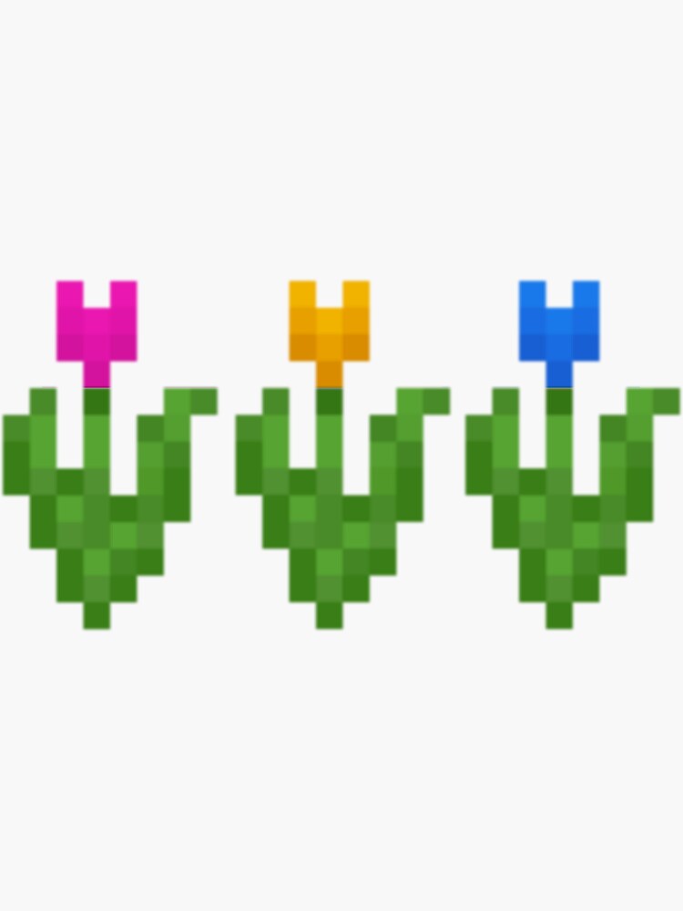 "Pan Pride Minecraft Flowers" Sticker for Sale by itsarigrace | Redbubble