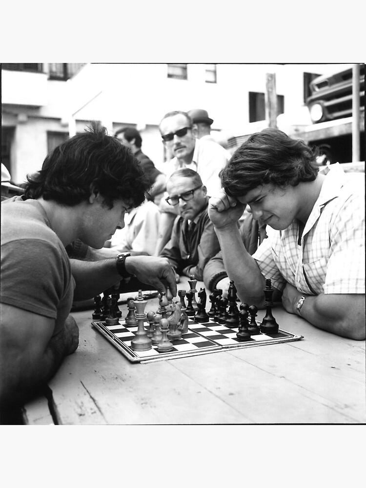 "Franco Columbu & Arnold Schwarzenegger play chess" Sticker for Sale by ...
