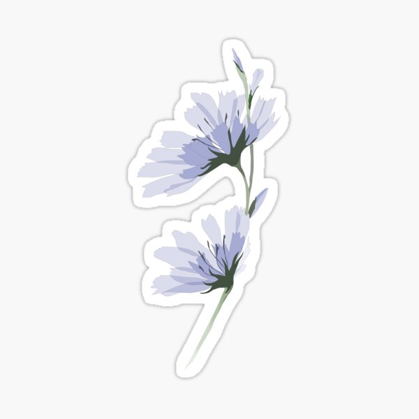 "Simple Blue Flower" Sticker for Sale by ShelieStore | Redbubble