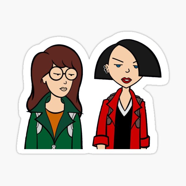"Daria & Jane" Sticker for Sale by balvrz | Redbubble