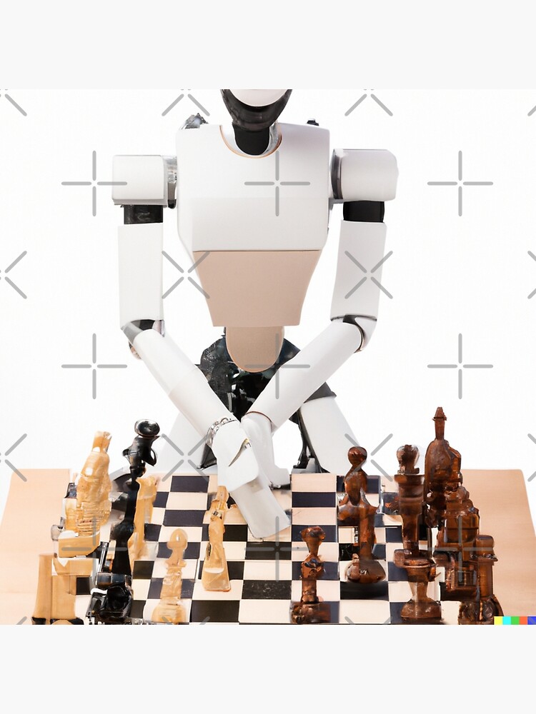 "Robot Playing Chess" Poster for Sale by ai-draw | Redbubble