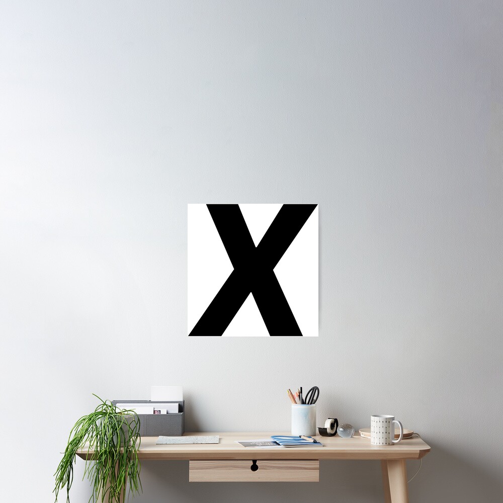 Póster «Letra X Palabra xx letra equis consonante ex» de ZooOfArt ...