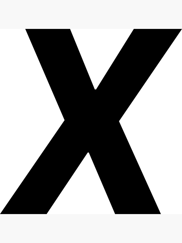 Póster «Letra X Palabra xx letra equis consonante ex» de ZooOfArt | Redbubble