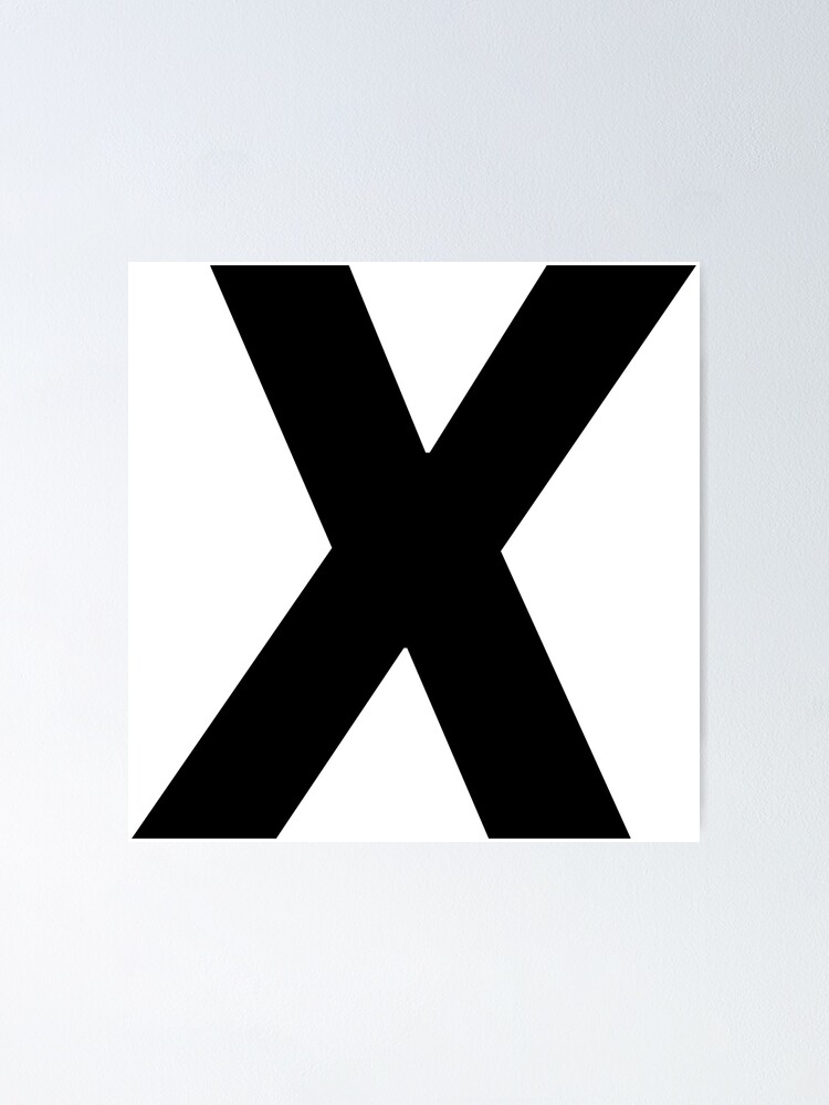 Póster «Letra X Palabra xx letra equis consonante ex» de ZooOfArt ...