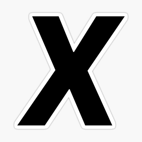 "Letter X Word xx letra equis consonant ex" Sticker for Sale by ...