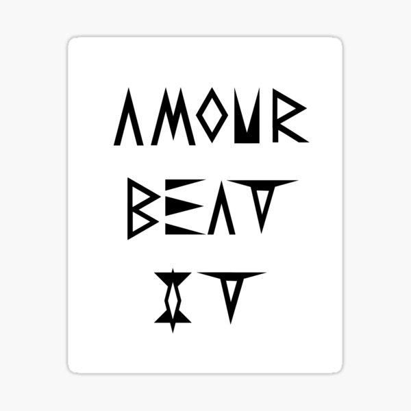 "Amour Beat It" Sticker for Sale by Plano-Designs | Redbubble