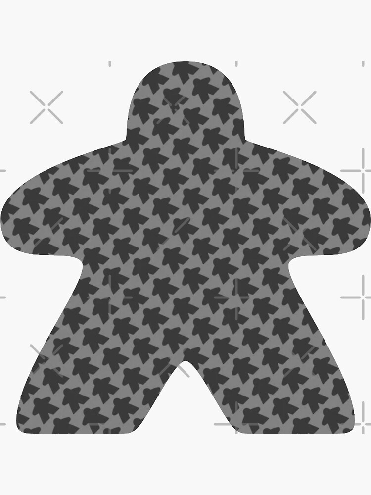 "Meeple black" Sticker for Sale by Kullgane | Redbubble