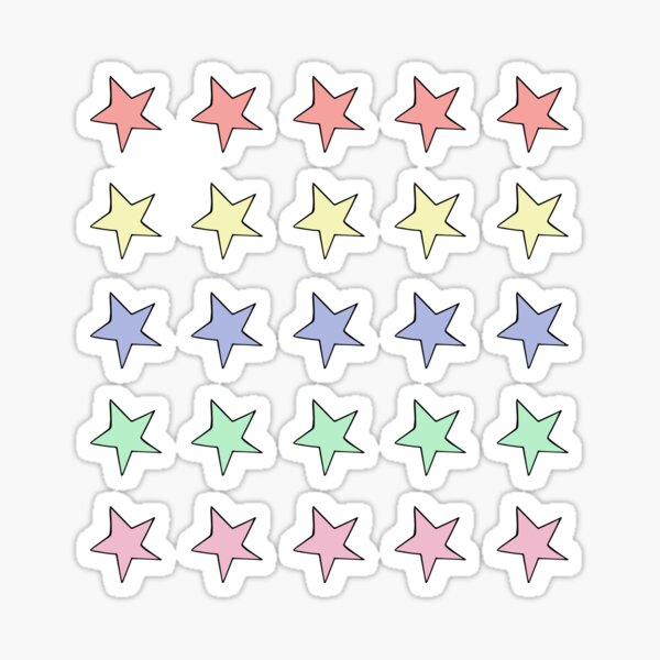 Pastel Mini Star Pack Sticker For Sale By Zanderzander Redbubble