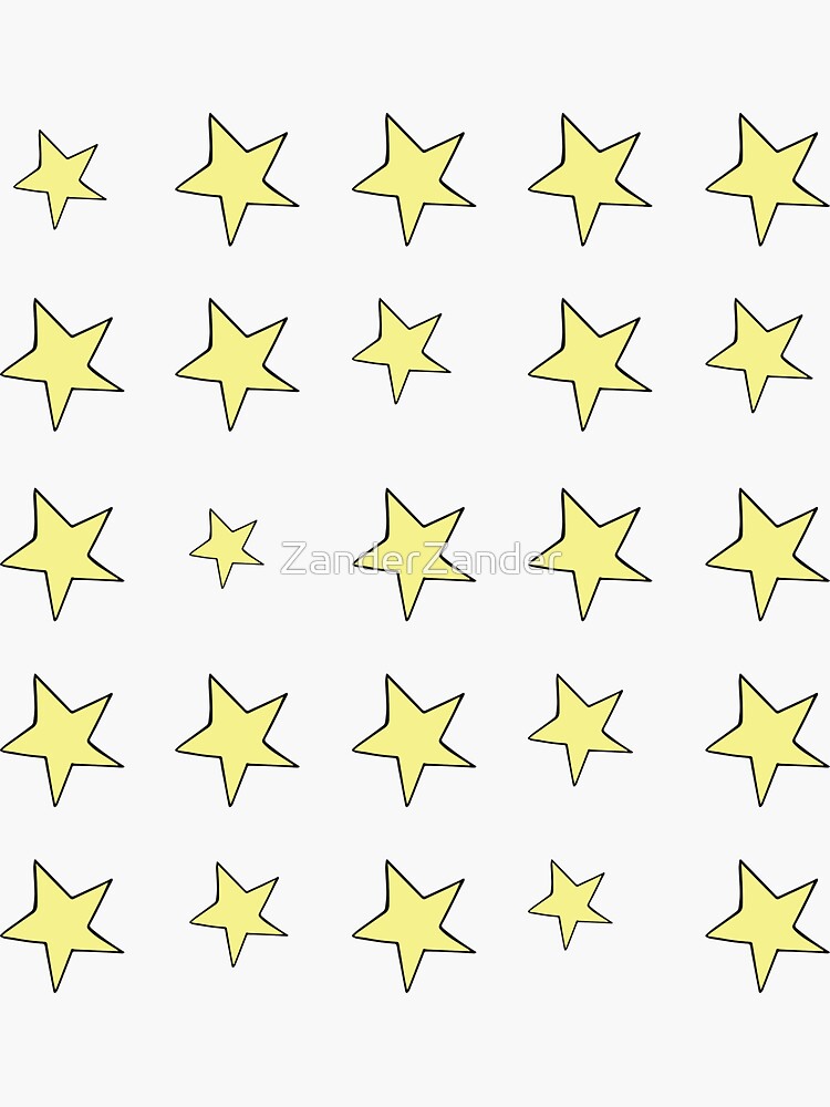 "Cute Yellow Star Set" Sticker for Sale by ZanderZander | Redbubble