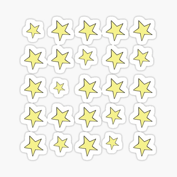 "Cute Yellow Star Set" Sticker for Sale by ZanderZander | Redbubble